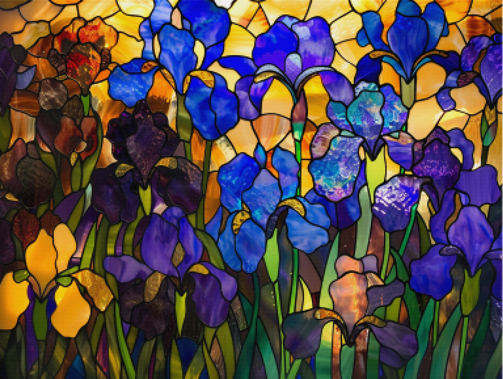 Spring Iris Garden Panel Official Diamond Painting Kit | Diamond Art ...