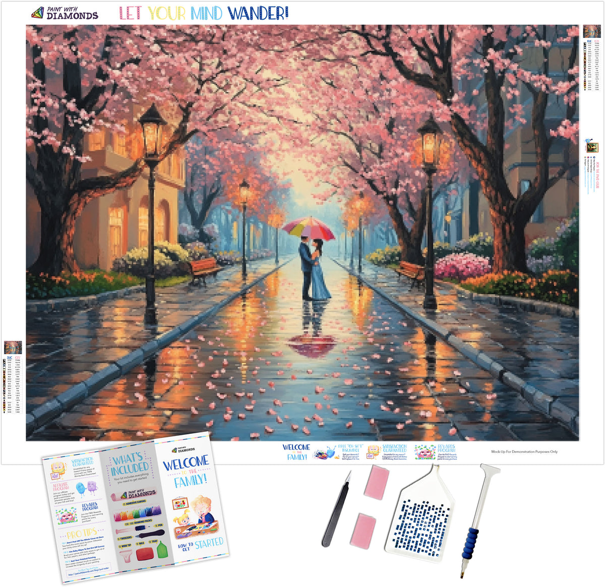 Spring Rain and Blossoms Official Diamond Painting Kit | Diamond Art ...
