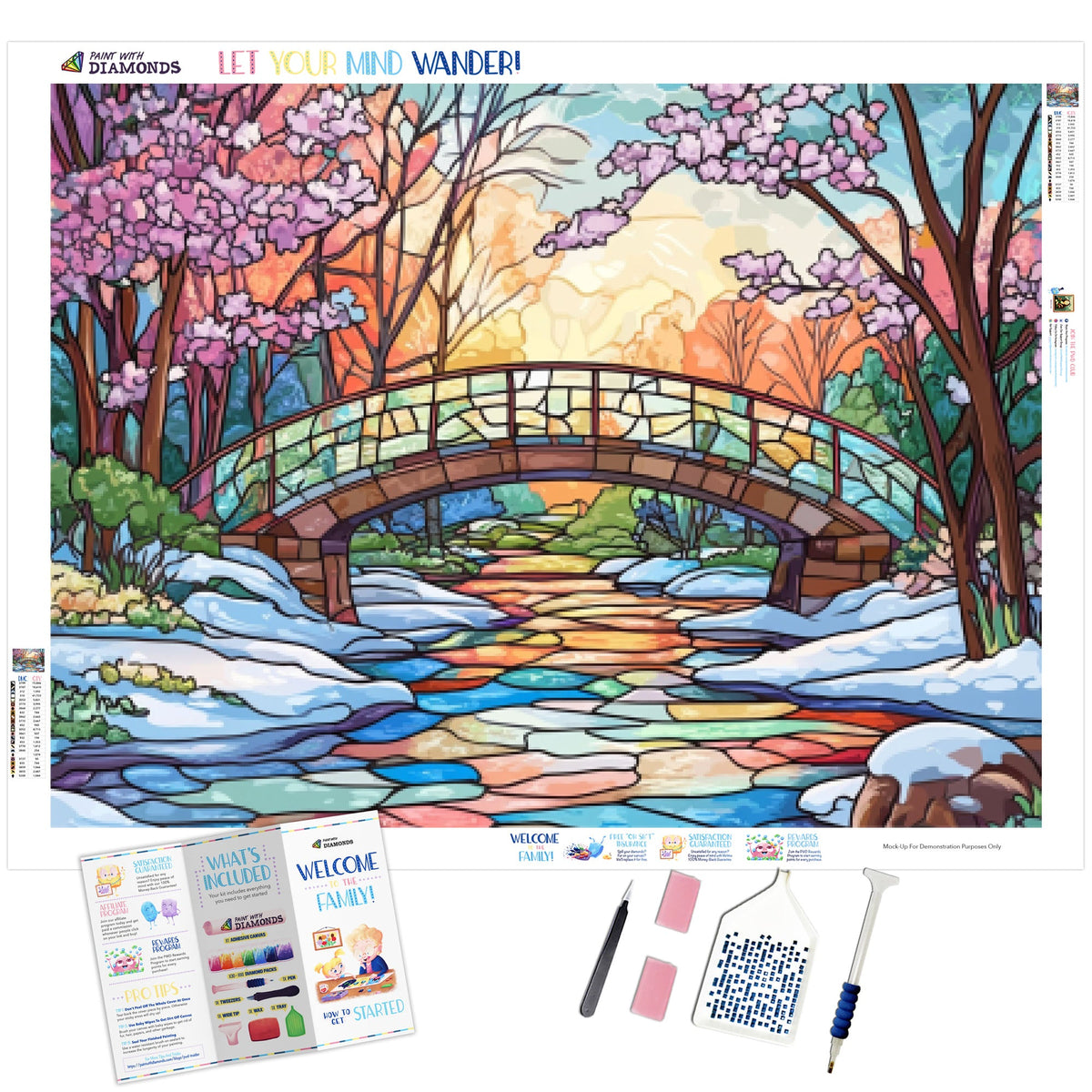 Spring Bridge Crossing Diamond Painting - Full Drill Kit | Paint With ...