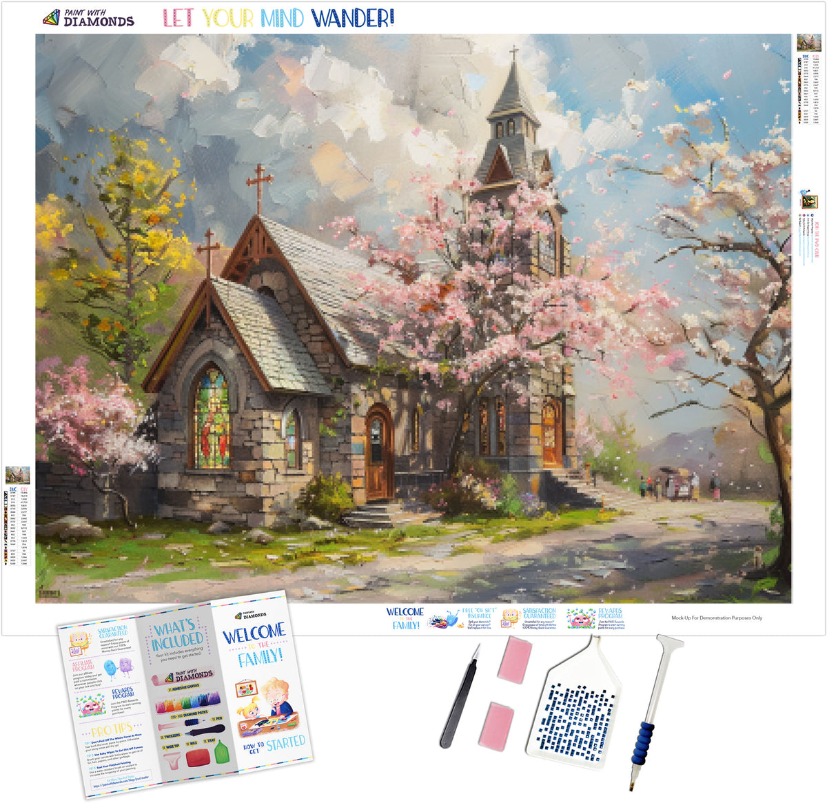 Springtime Church Service Official Diamond Painting Kit | Diamond Art ...