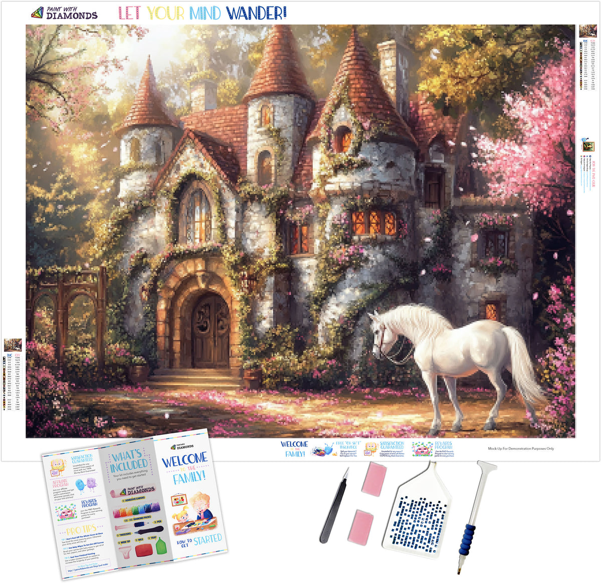 Springtime Fairytale Castle Official Diamond Painting Kit | Diamond ...