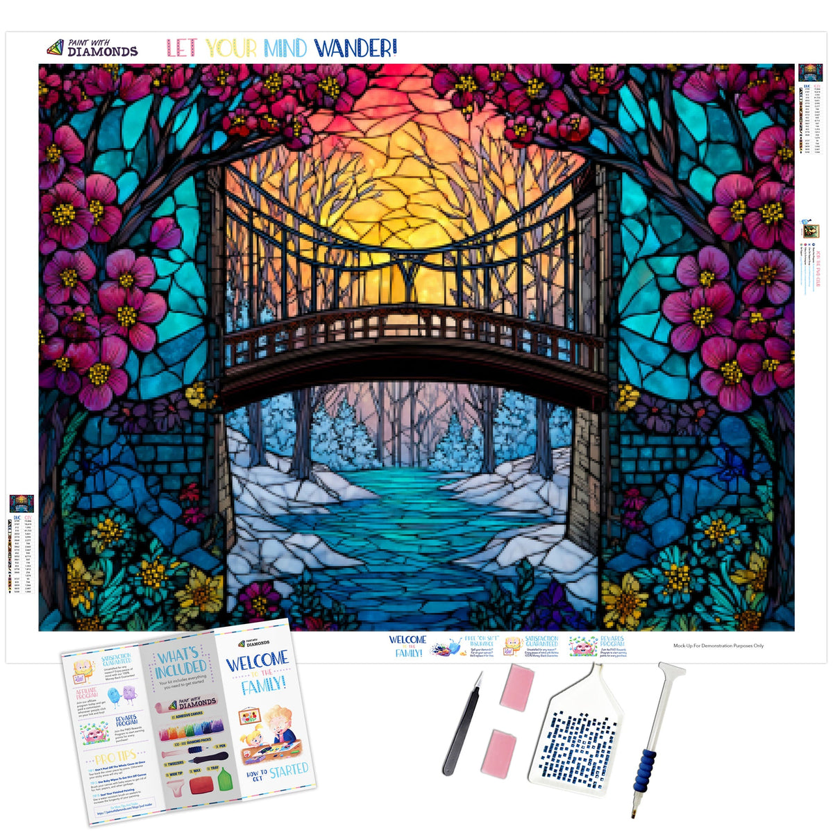 Stained Glass Bridge Diamond Painting - Full Drill Kit | Paint With ...