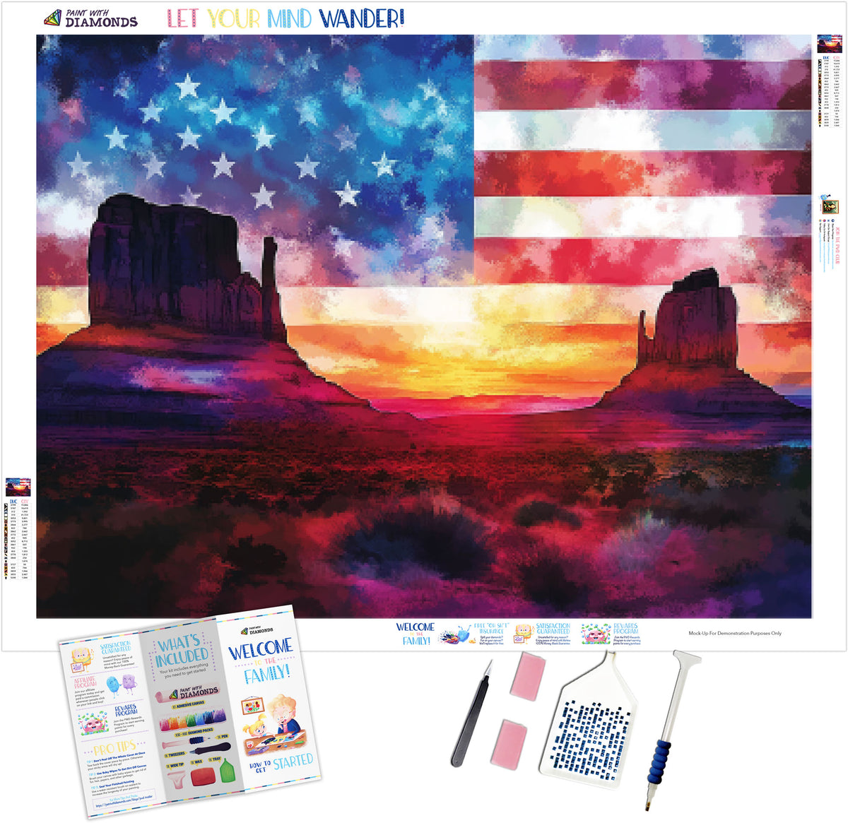Star-Spangled Sunset Official Diamond Painting Kit | Diamond Art ...