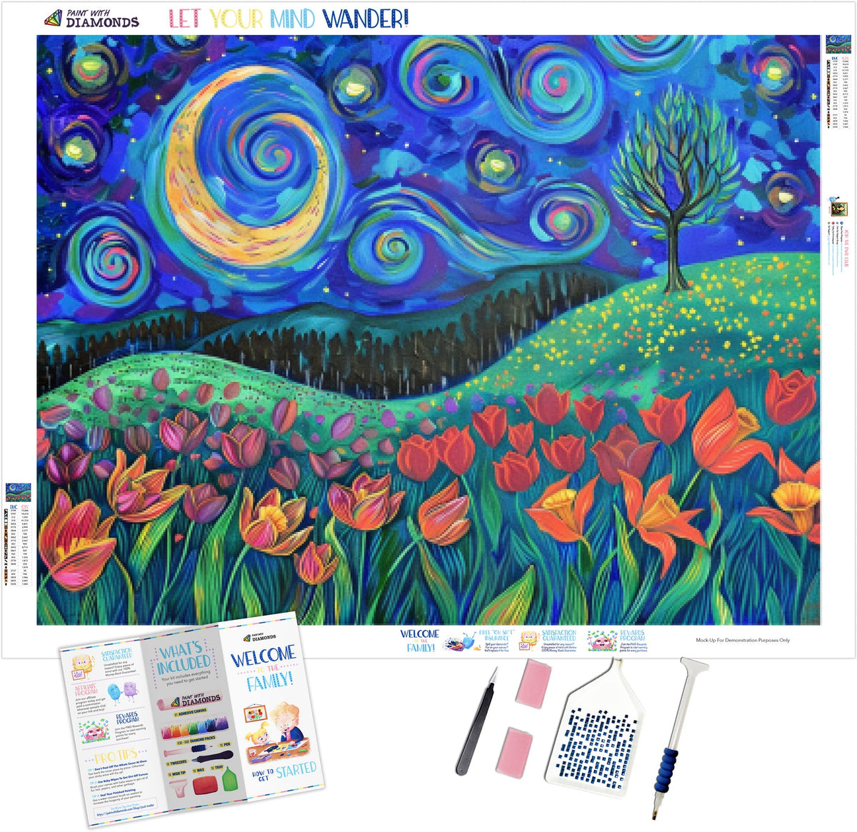 Starry Spring Night Official Diamond Painting Kit | Diamond Art | Paint ...