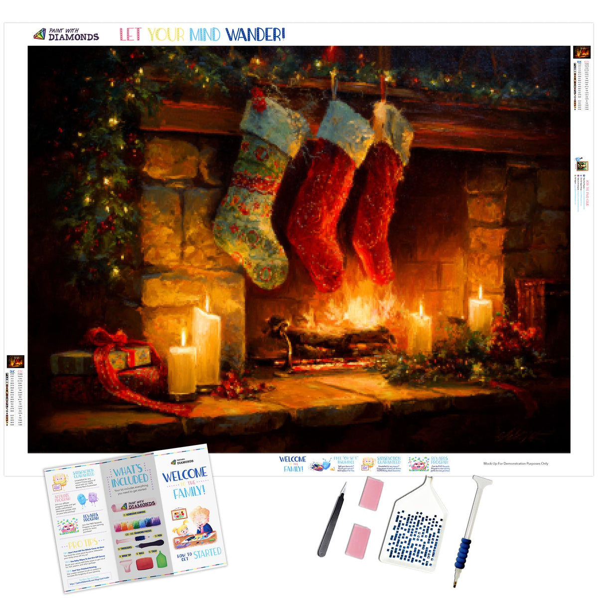 Stockings By Candlelight Diamond Painting - Full Drill Kit | Paint With ...