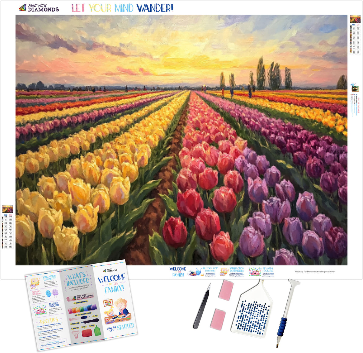 Sun-Kissed Tulip Festival Official Diamond Painting Kit | Diamond Art ...