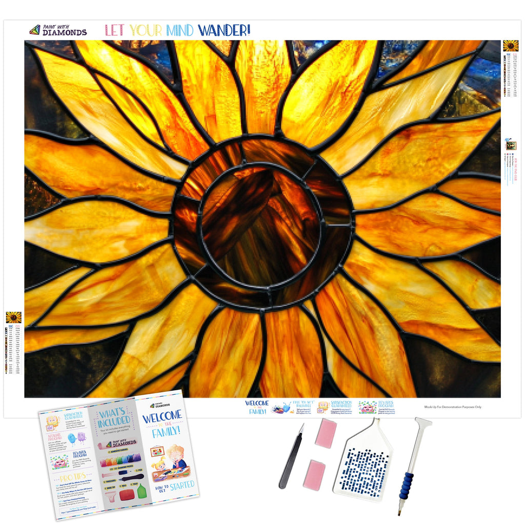 Sunflower Sunburst Window Diamond Painting - Full Drill Kit | Paint ...