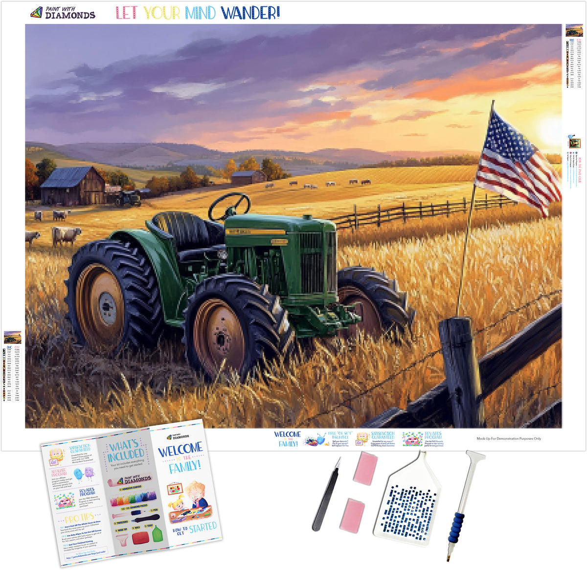 Sunset Over the Heartland Official Diamond Painting Kit | Diamond Art ...