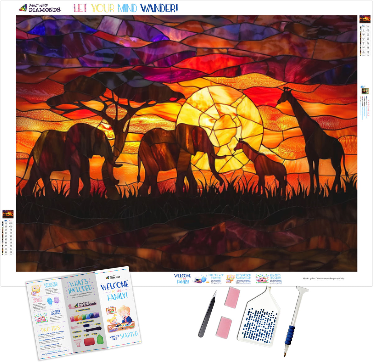 Sunset Safari Landscape Official Diamond Painting Kit | Diamond Art ...