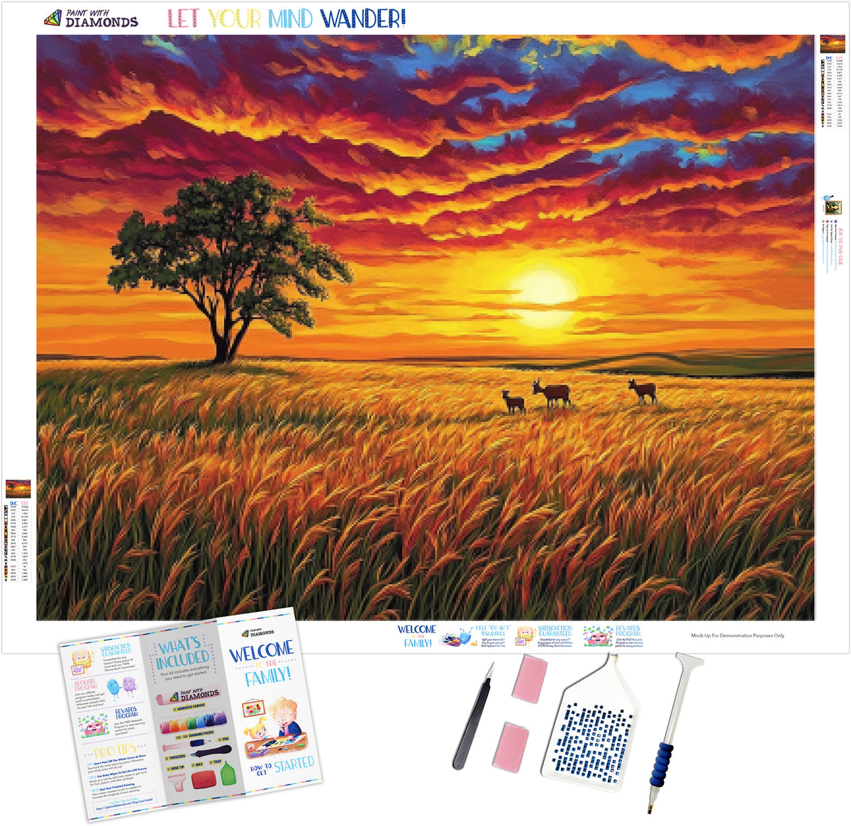 Sunset on the Prairie Official Diamond Painting Kit | Diamond Art ...