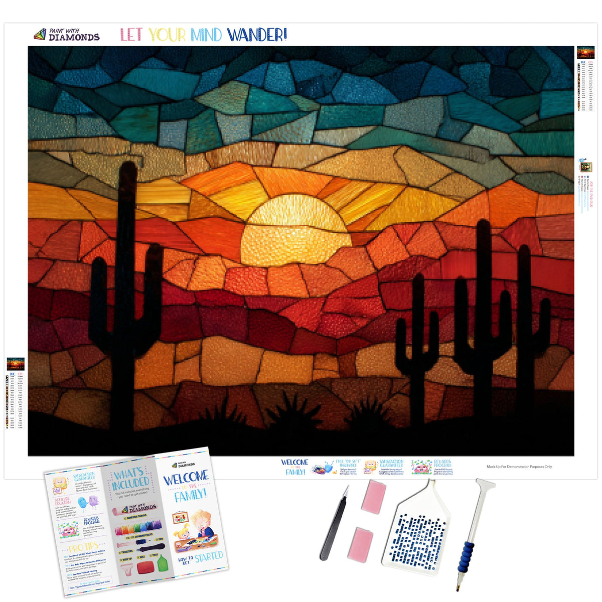 Sunset Over The Glass Desert Diamond Painting - Full Drill Kit | Paint ...