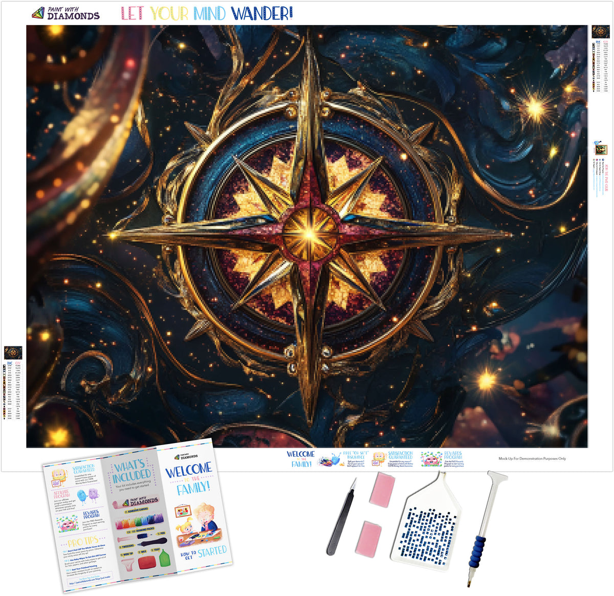 The Celestial Compass Official Diamond Painting Kit | Diamond Art ...