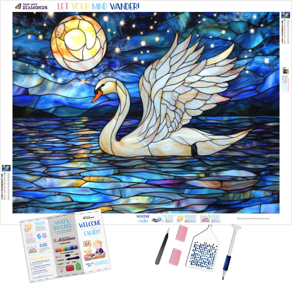 The Celestial Swan Official Diamond Painting Kit | Diamond Art | Paint ...