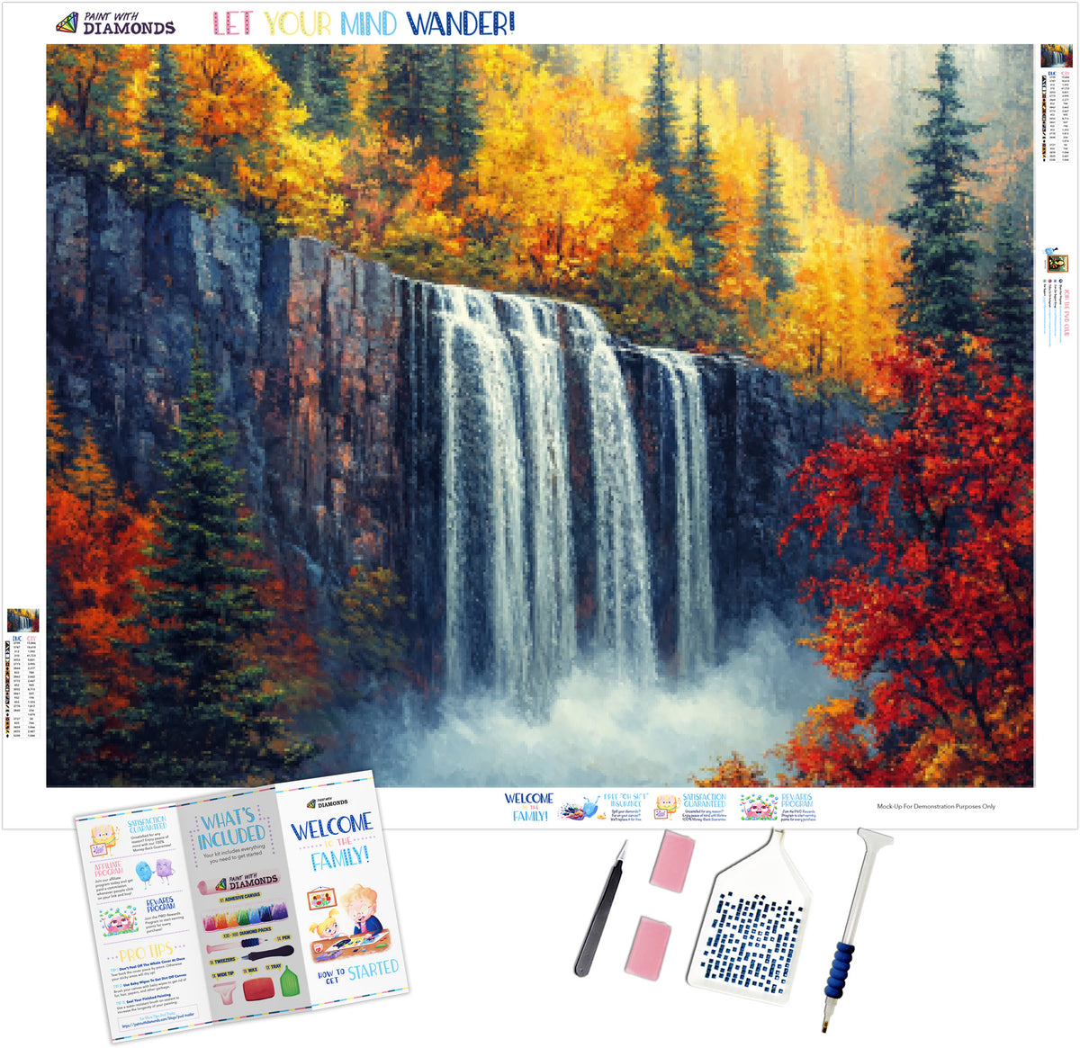 The Colorfall Cascade Official Diamond Painting Kit | Diamond Art ...