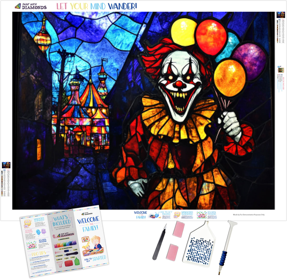 The Creepiest Clown Official Diamond Painting Kit | Diamond Art | Paint ...