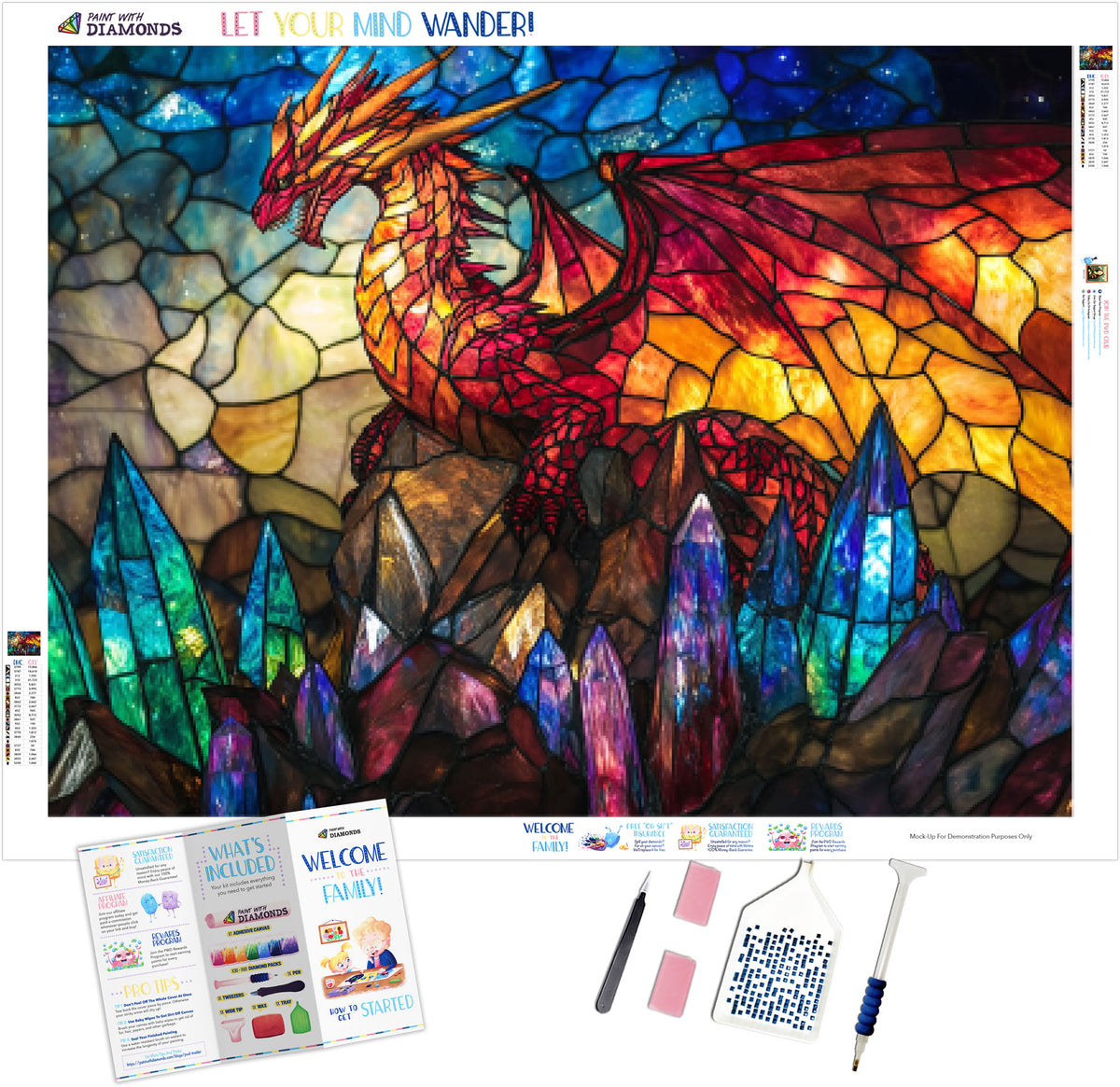 The Crystal Dragon’s Lair Official Diamond Painting Kit | Diamond Art ...