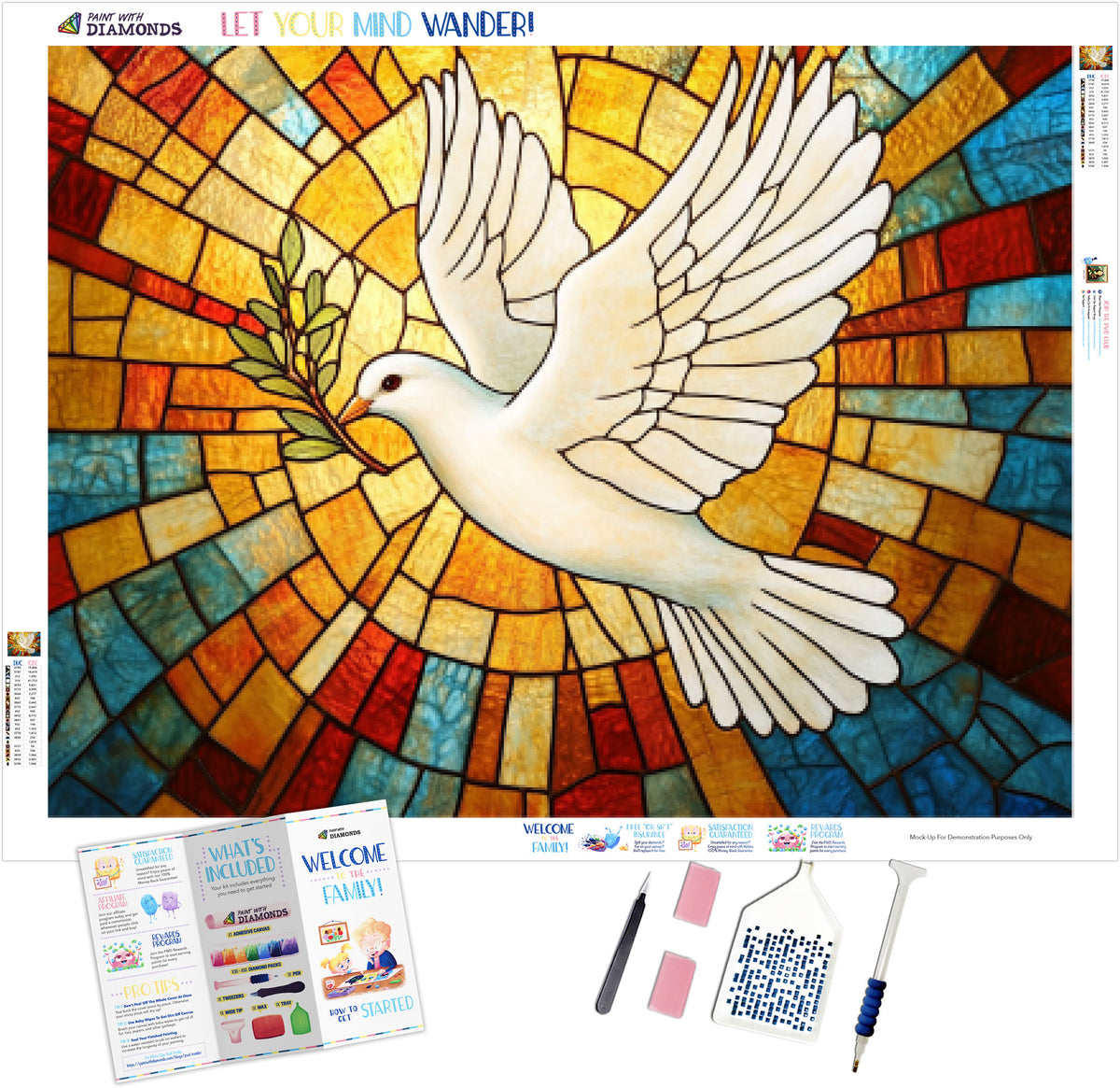 The Dove of Peace Official Diamond Painting Kit | Diamond Art | Paint ...