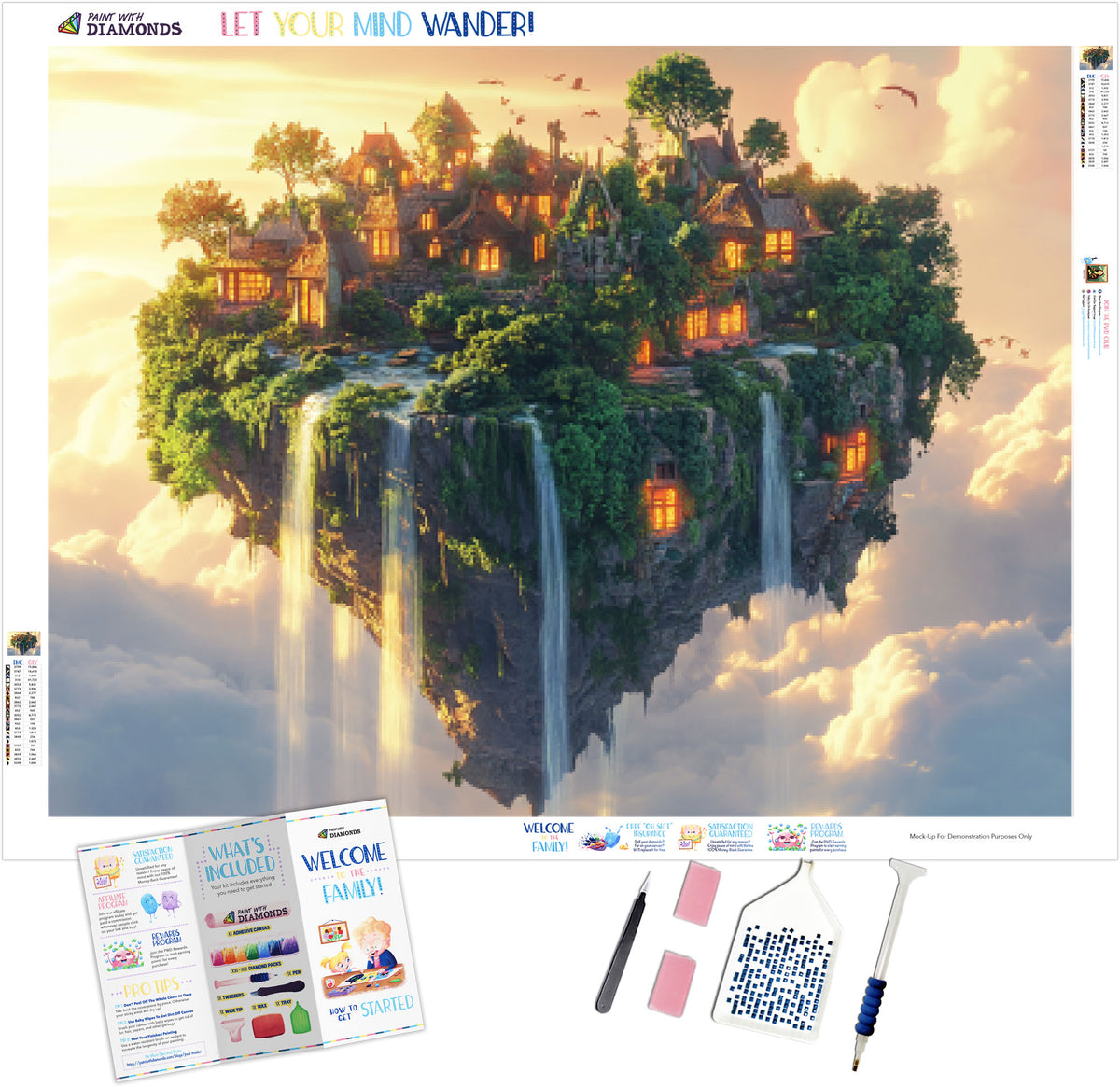 The Fantastical Floating Island Official Diamond Painting Kit | – Paint ...