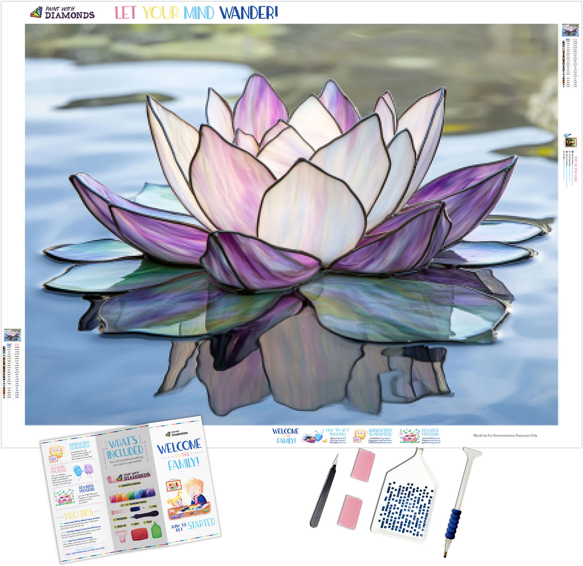 The Glowing Lotus Flower Blossom Official Diamond Painting Kit ...