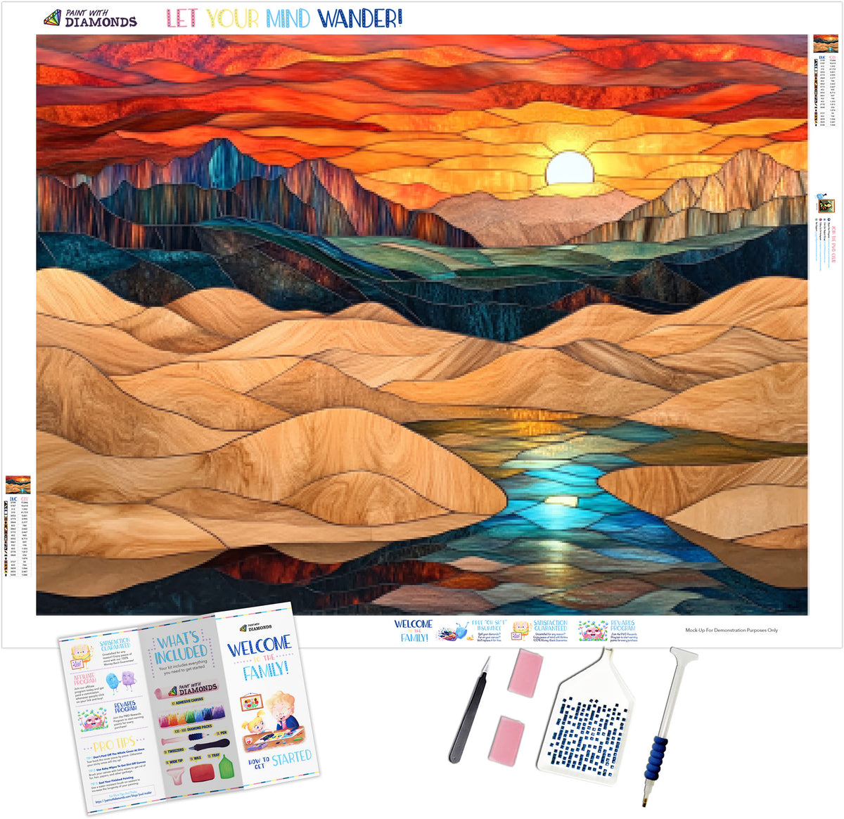 The Golden Desert Mirage Official Diamond Painting Kit | Diamond Art ...