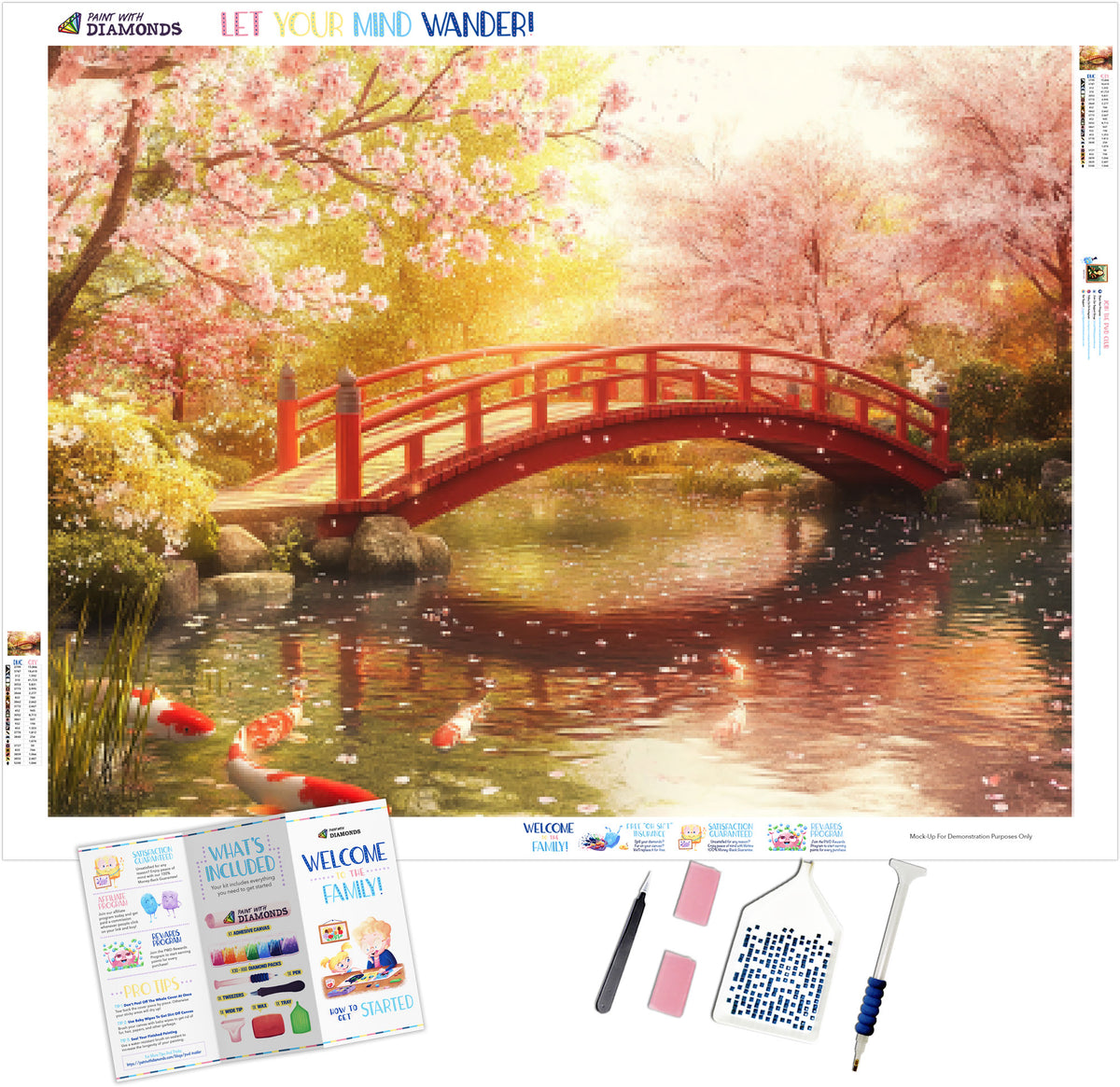 The Golden Hour at Blossom Bridge Official Diamond Painting Kit ...