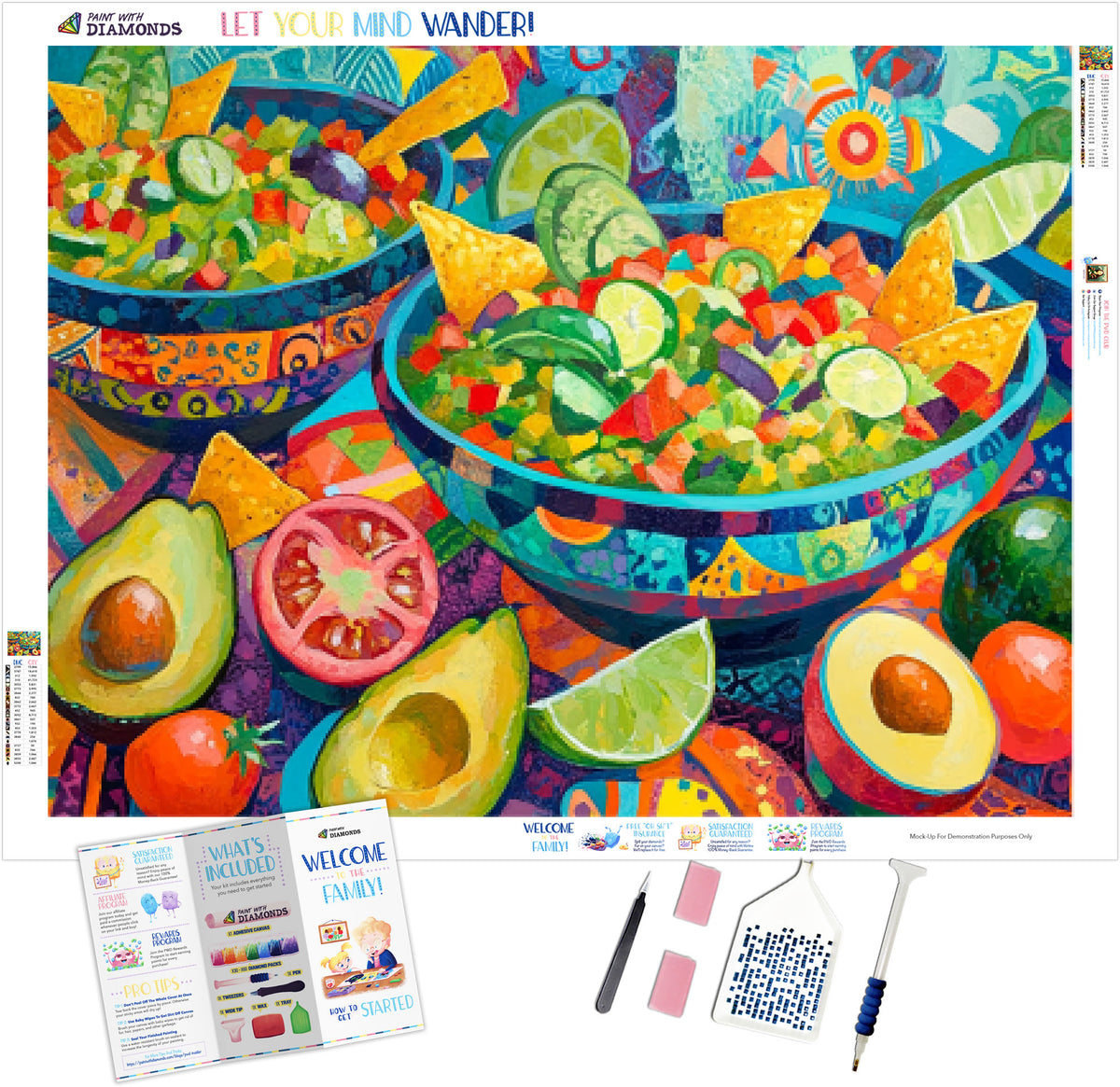 The Great Guacamole Fiesta Official Diamond Painting Kit | Diamond Art ...