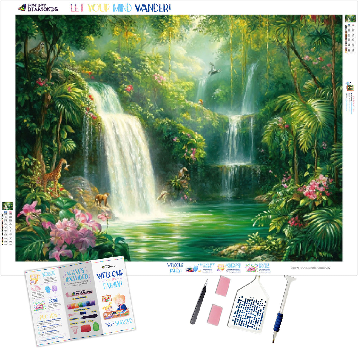 The Hidden Jungle Oasis Official Diamond Painting Kit | Diamond Art ...