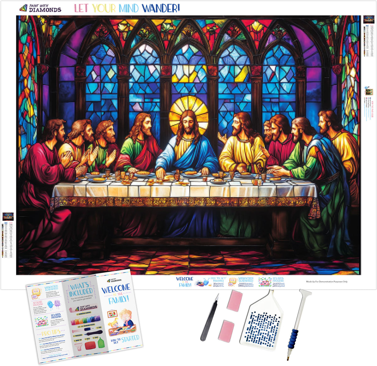 The Last Supper Illumined Official Diamond Painting Kit | Diamond Art ...