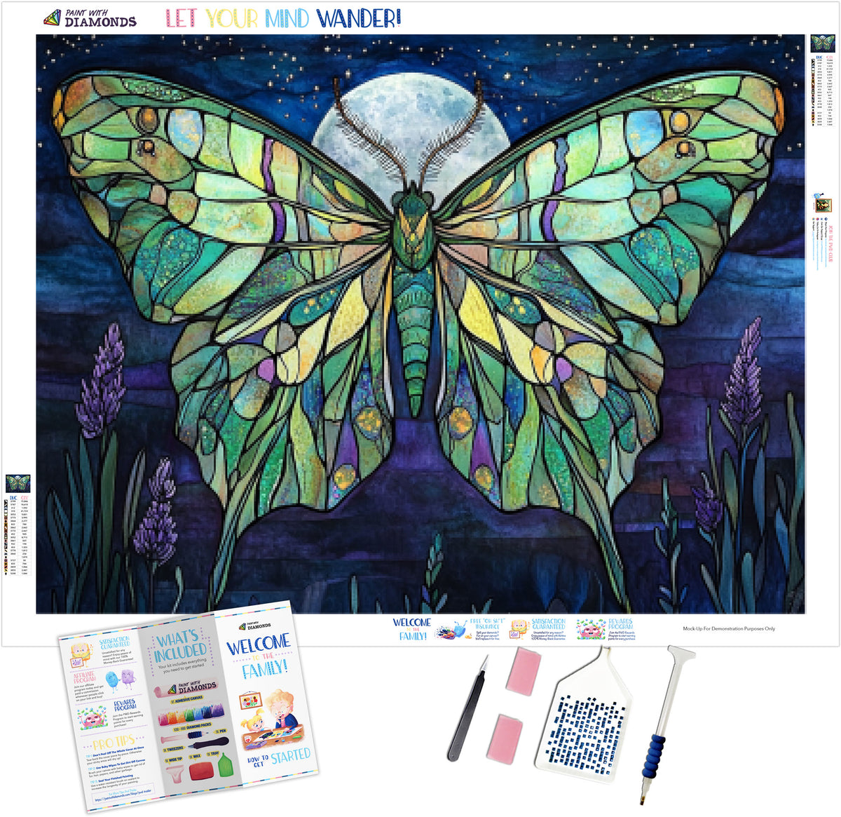 The Lunar Moth Official Diamond Painting Kit | Diamond Art | Paint ...