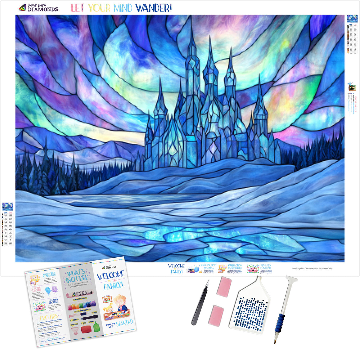 The Majestic Frosted Castle Official Diamond Painting Kit | Diamond ...