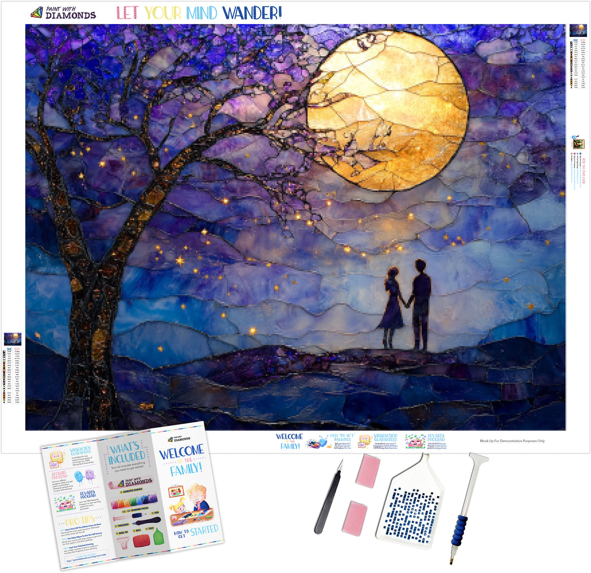 The Moonlit Romance Official Diamond Painting Kit | Diamond Art ...