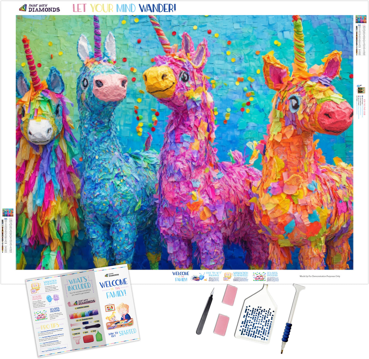 The Piñata Parade Official Diamond Painting Kit | Diamond Art | Paint ...