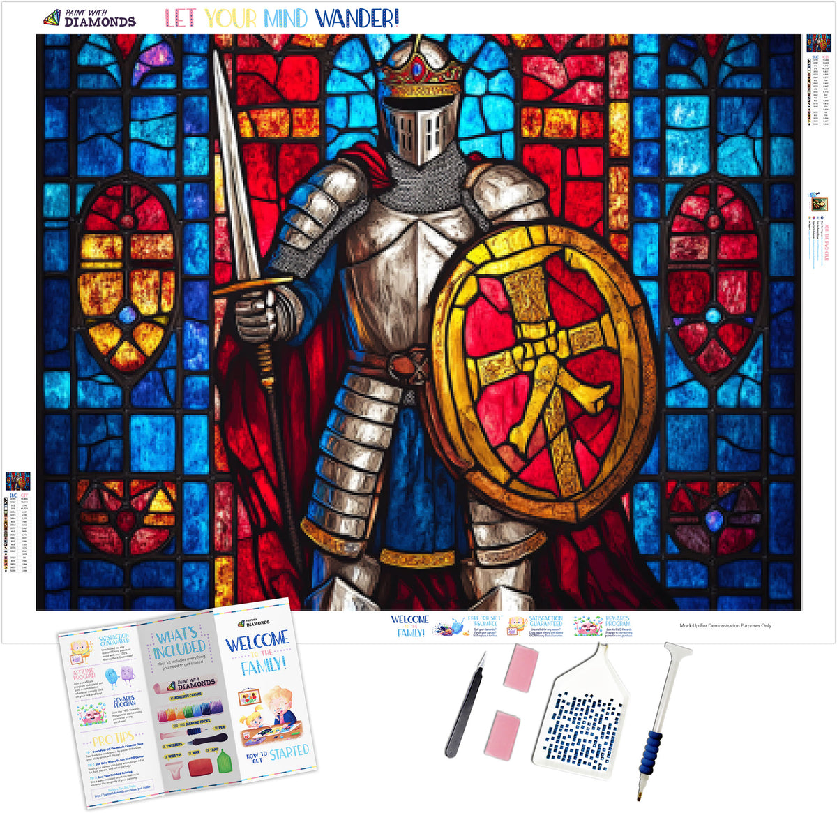 The Powerful Medieval Knight Official Diamond Painting Kit | Diamond ...