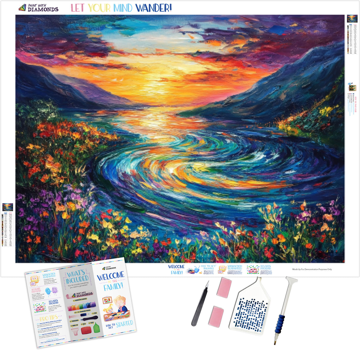 The Rainbow River of Spring Renewal Official Diamond Painting Kit ...