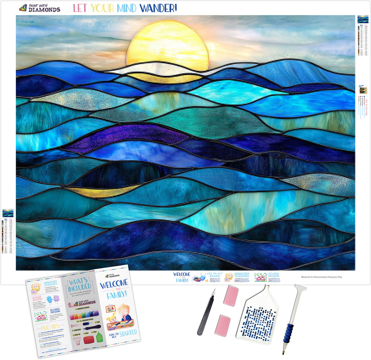 The Serene Whispering Waves Official Diamond Painting Kit | Diamond ...