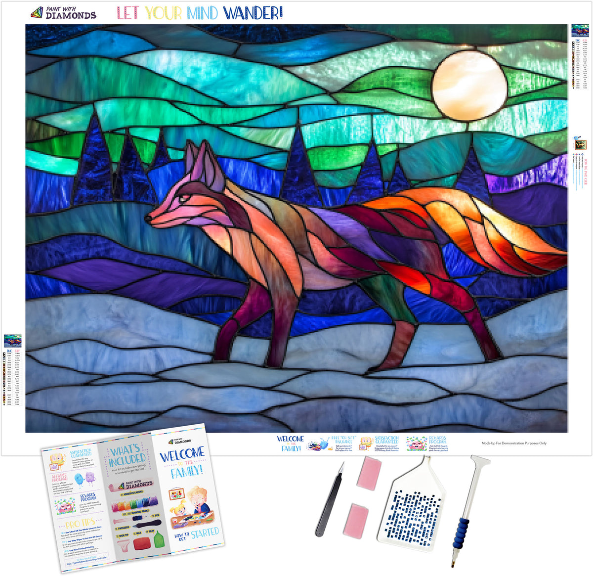 The Stunning Aurora Fox Official Diamond Painting Kit | Diamond Art ...