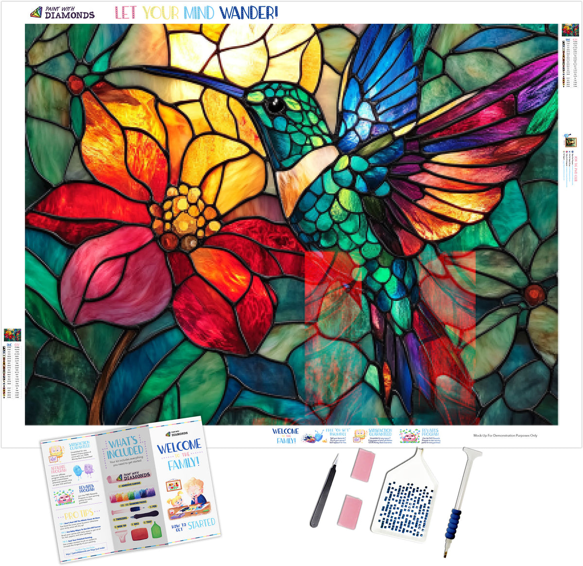 The Vibrant Enchanted Hummingbird Official Diamond Painting Kit ...