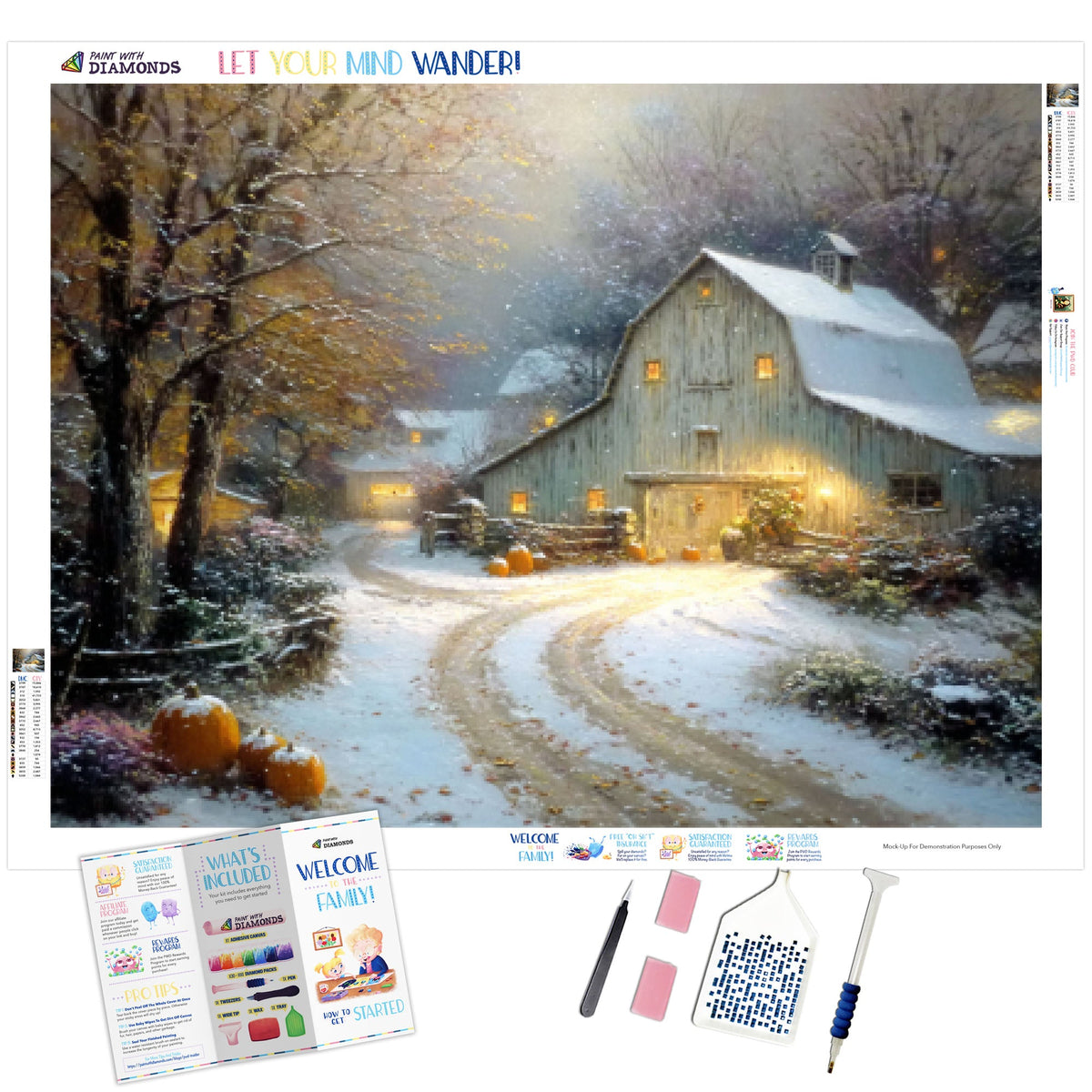 The First Snowfall Diamond Painting - Full Drill Kit | Paint With Diamonds®