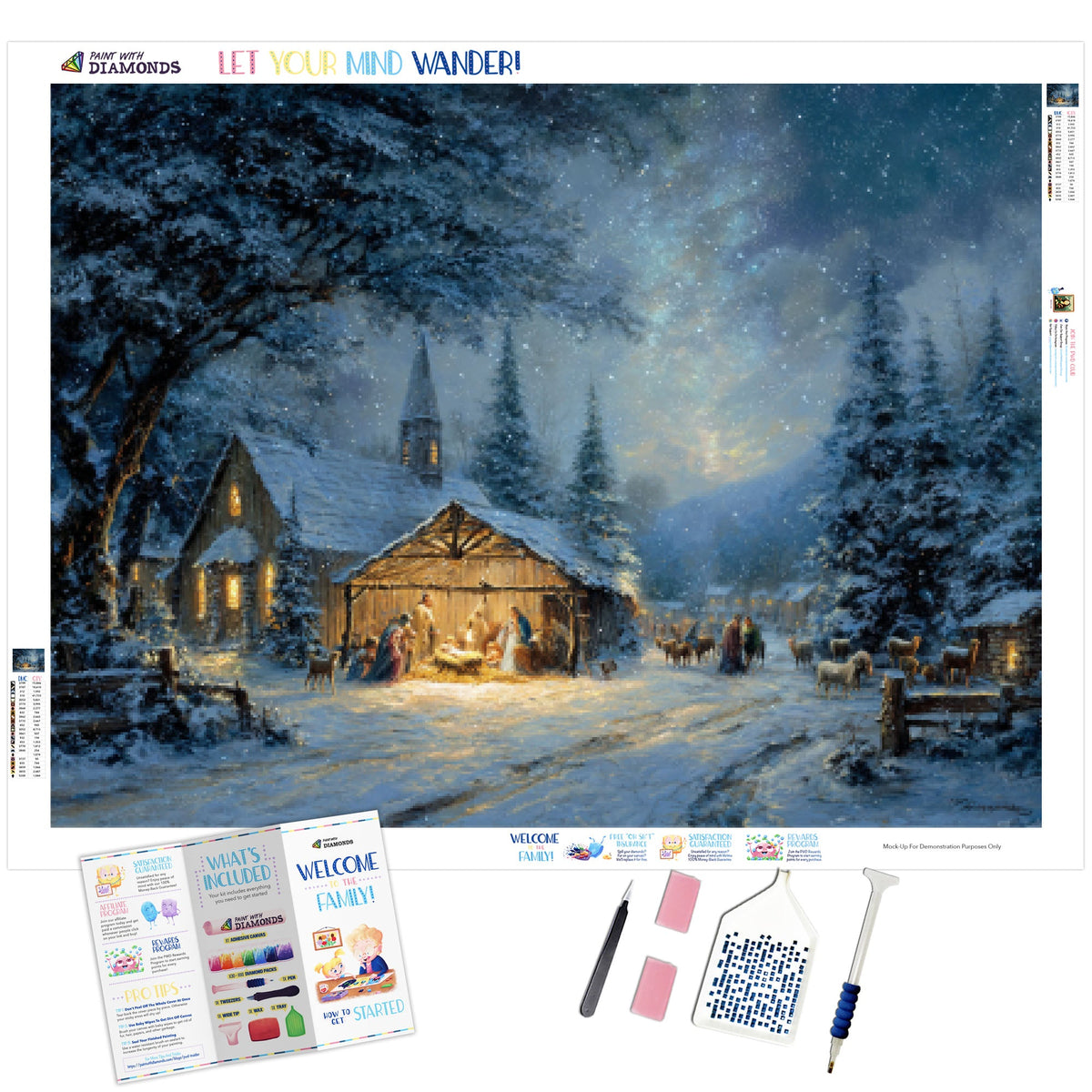 The Nativity By Starlight Diamond Painting - Full Drill Kit | Paint ...