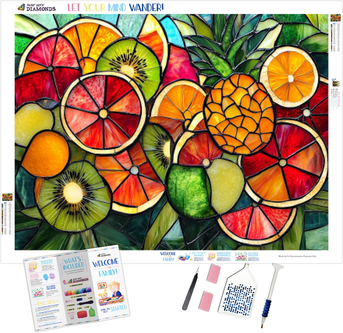 Tropical Fruit Fiesta Official Diamond Painting Kit | Diamond Art ...
