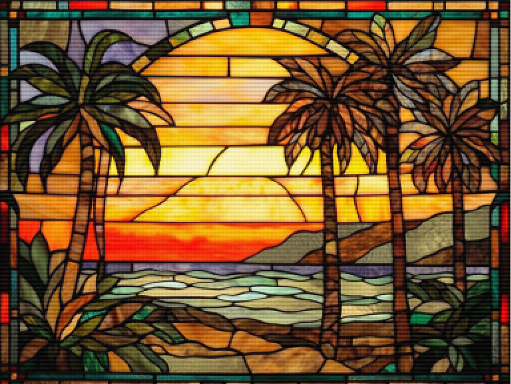 Tropical Island Sunset Official Diamond Painting Kit | Diamond Art ...