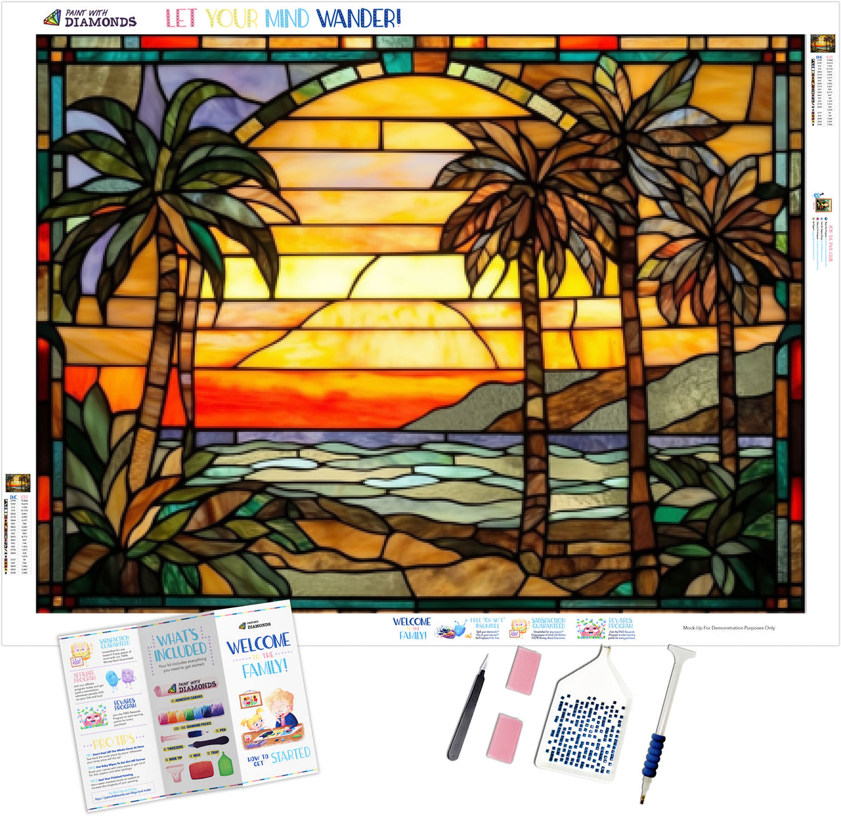 Tropical Island Sunset Official Diamond Painting Kit | Diamond Art ...