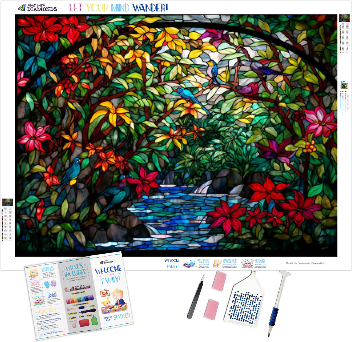 Tropical Rainforest Waterfall Official Diamond Painting Kit | Diamond ...