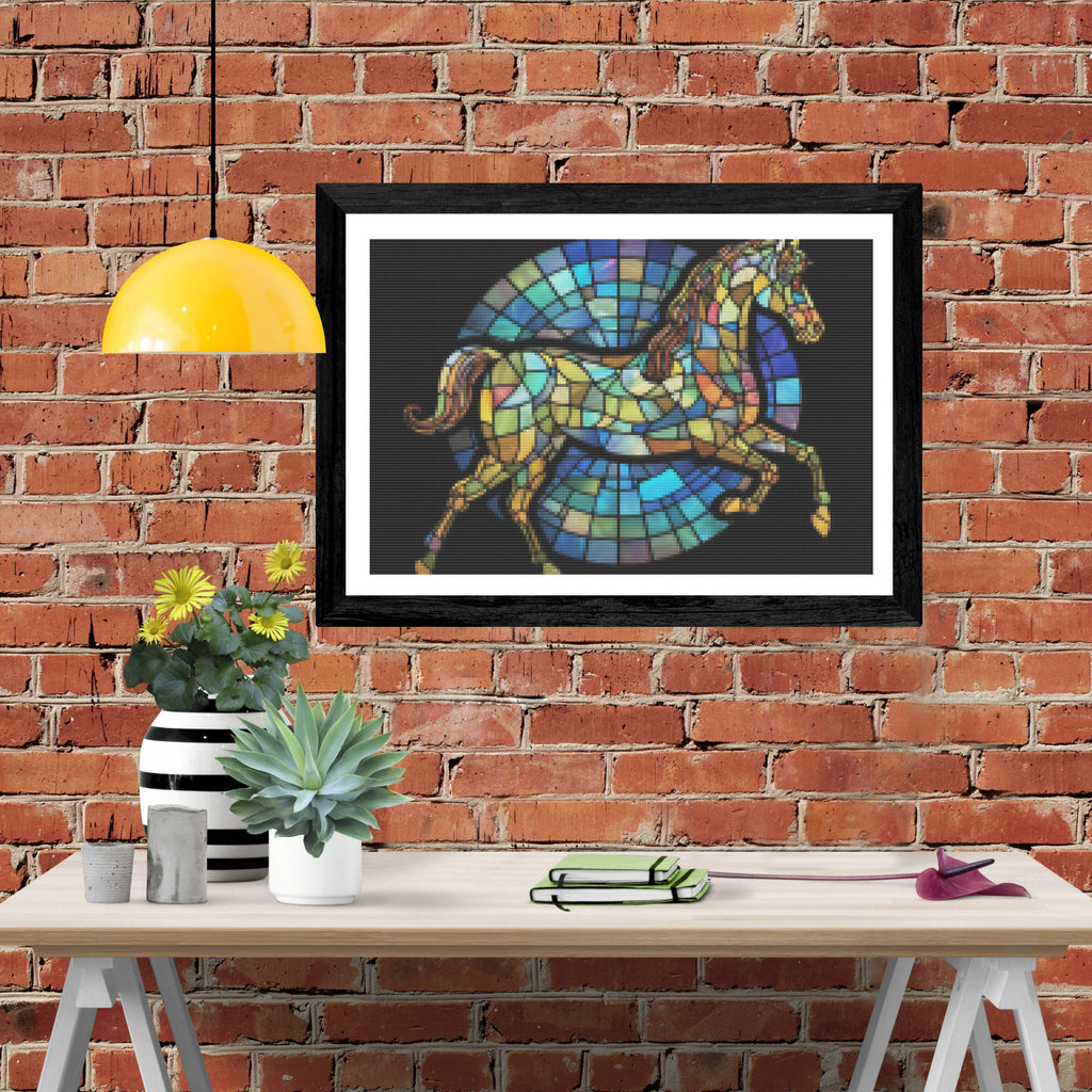 Trusted Steed Stained Glass Official Diamond Painting Kit | Diamond Art ...