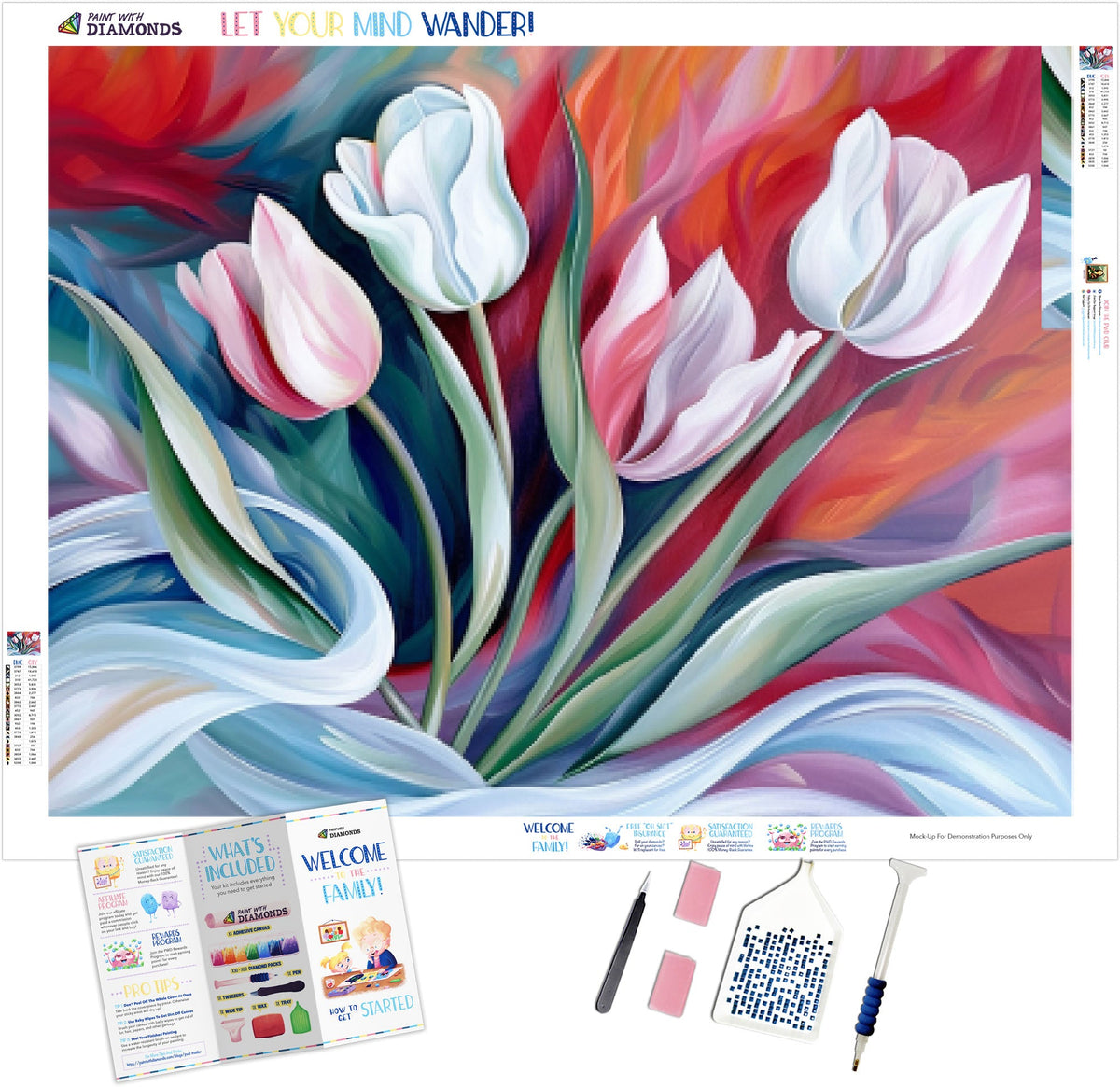 Tulips in Wind Official Diamond Painting Kit | Diamond Art | Paint With ...
