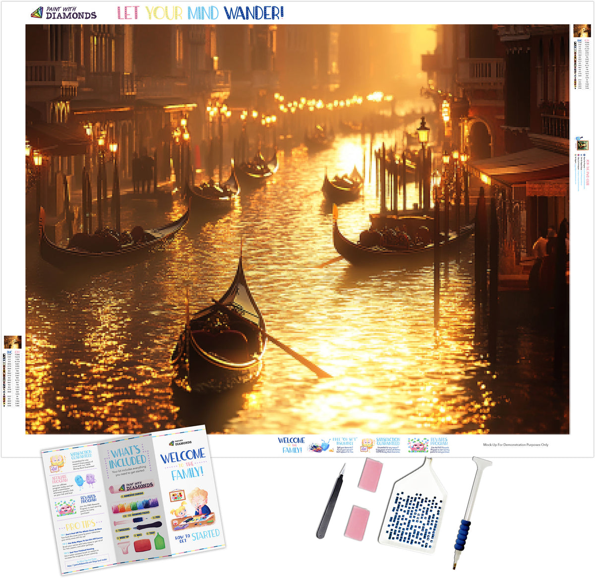 Twilight Glow Over Venice Canals Official Diamond Painting Kit ...