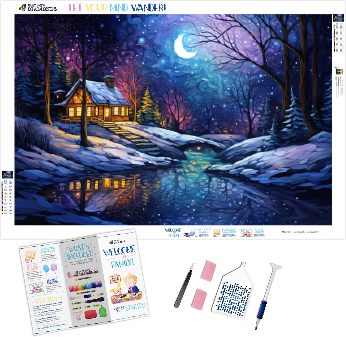 Twinkle Twinkle Winter Night Diamond Painting Kit Paint With Diamonds