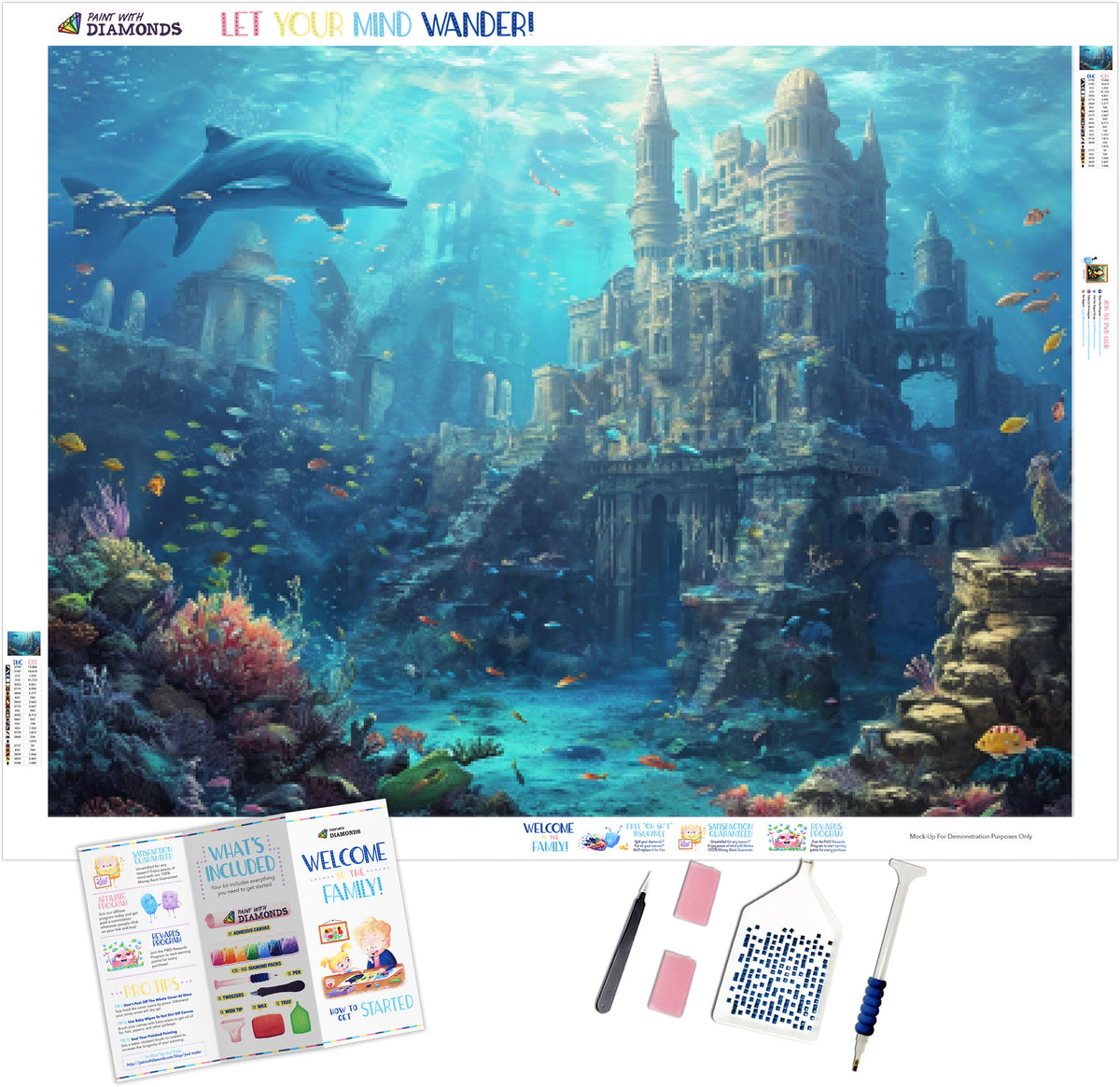 Undersea Atlantis Adventure Official Diamond Painting Kit | Diamond ...