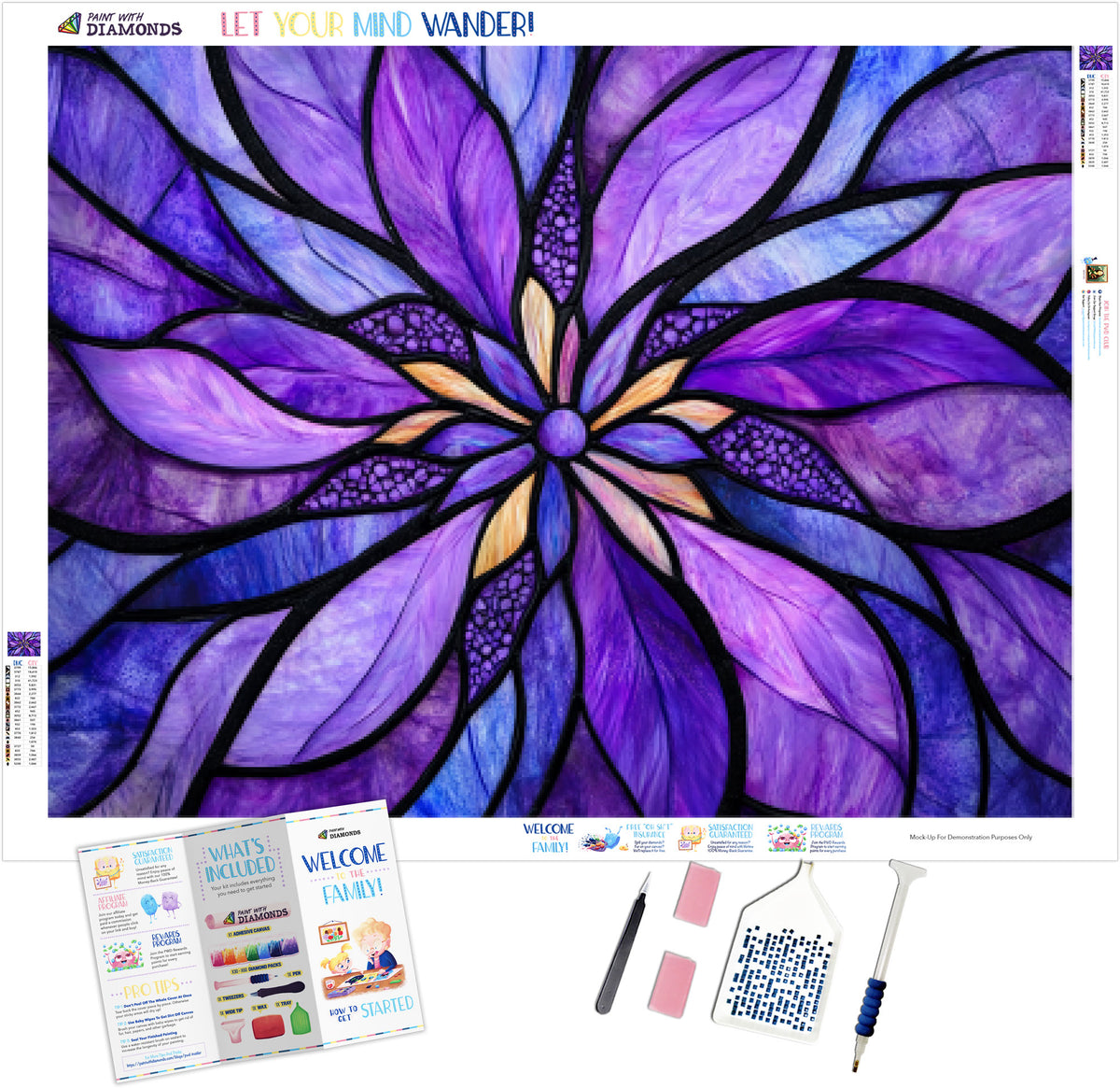 Vivid Violet Vortex Official Diamond Painting Kit | Diamond Art ...