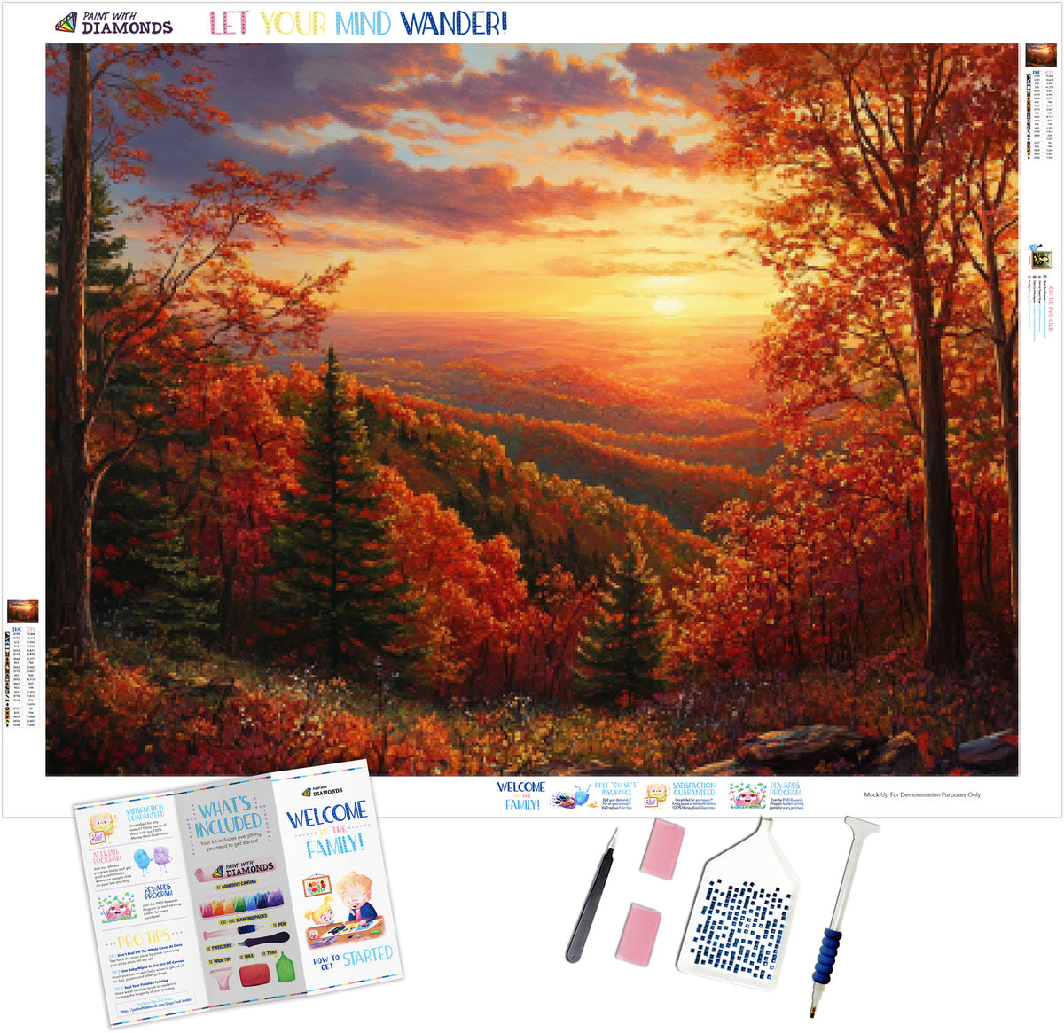 Warm Light full Autumn Colors Official Diamond Painting Kit | Diamond ...